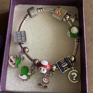Pandora | Jewelry | Pandora Pave Clasp Bracelet W Super Mario Bros ...